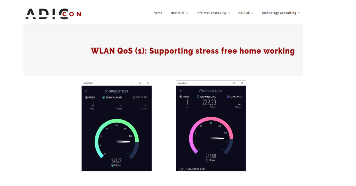 WLAN QoS (1): Supporting stress free home working